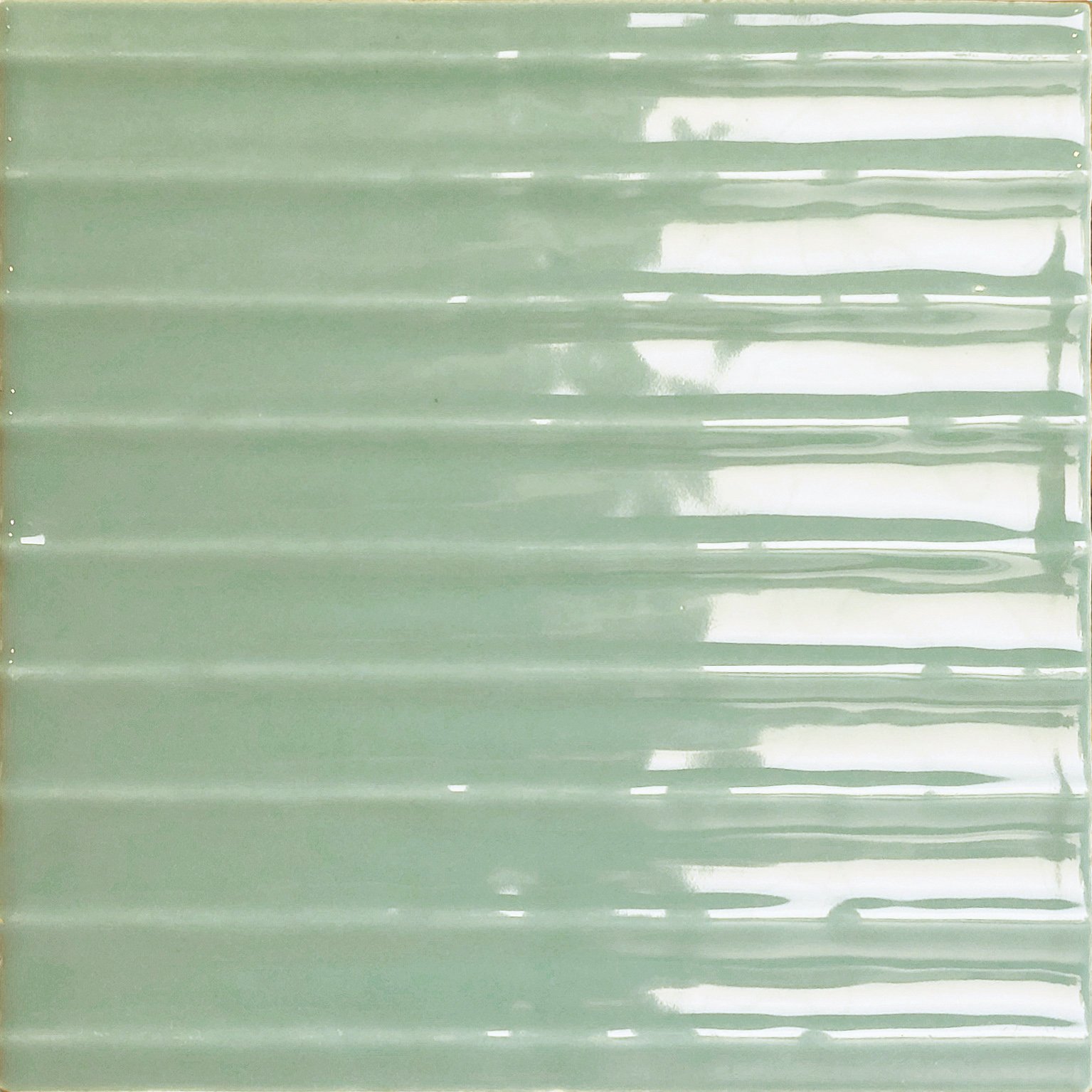 Flow Pistachio Wave Glossy 12.5x12.5 cm | Van Calster